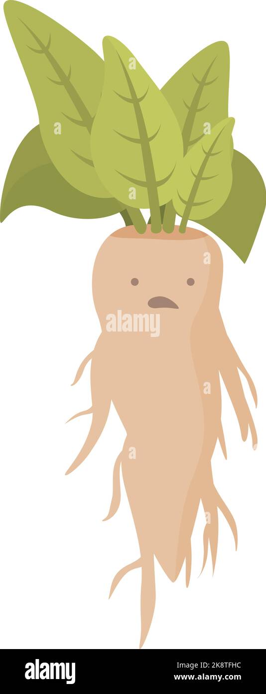Floral mandrake icon cartoon vector. Mandragora root. Green plant Stock ...