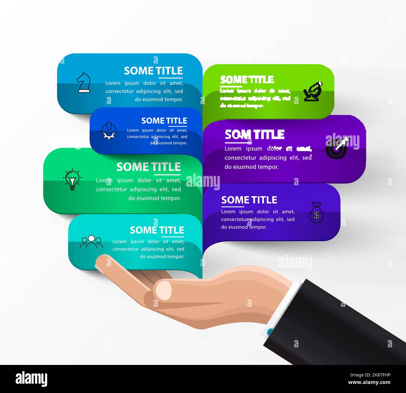 Infographic design template. Creative concept with 7 steps. Can be used ...