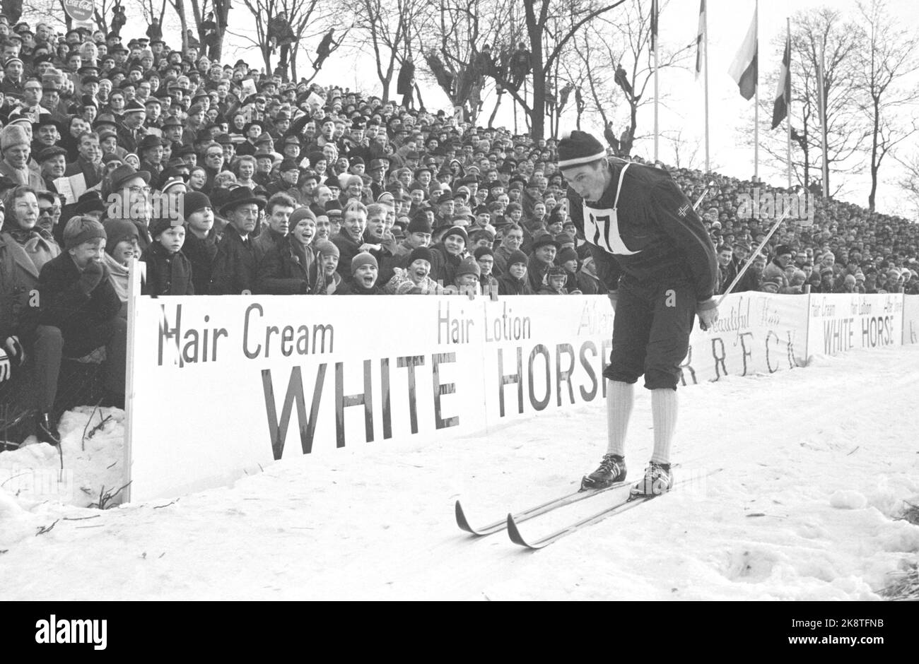 Oslo 19620120. The Monolite race 1962. Ski runner Einar Østbye in ...