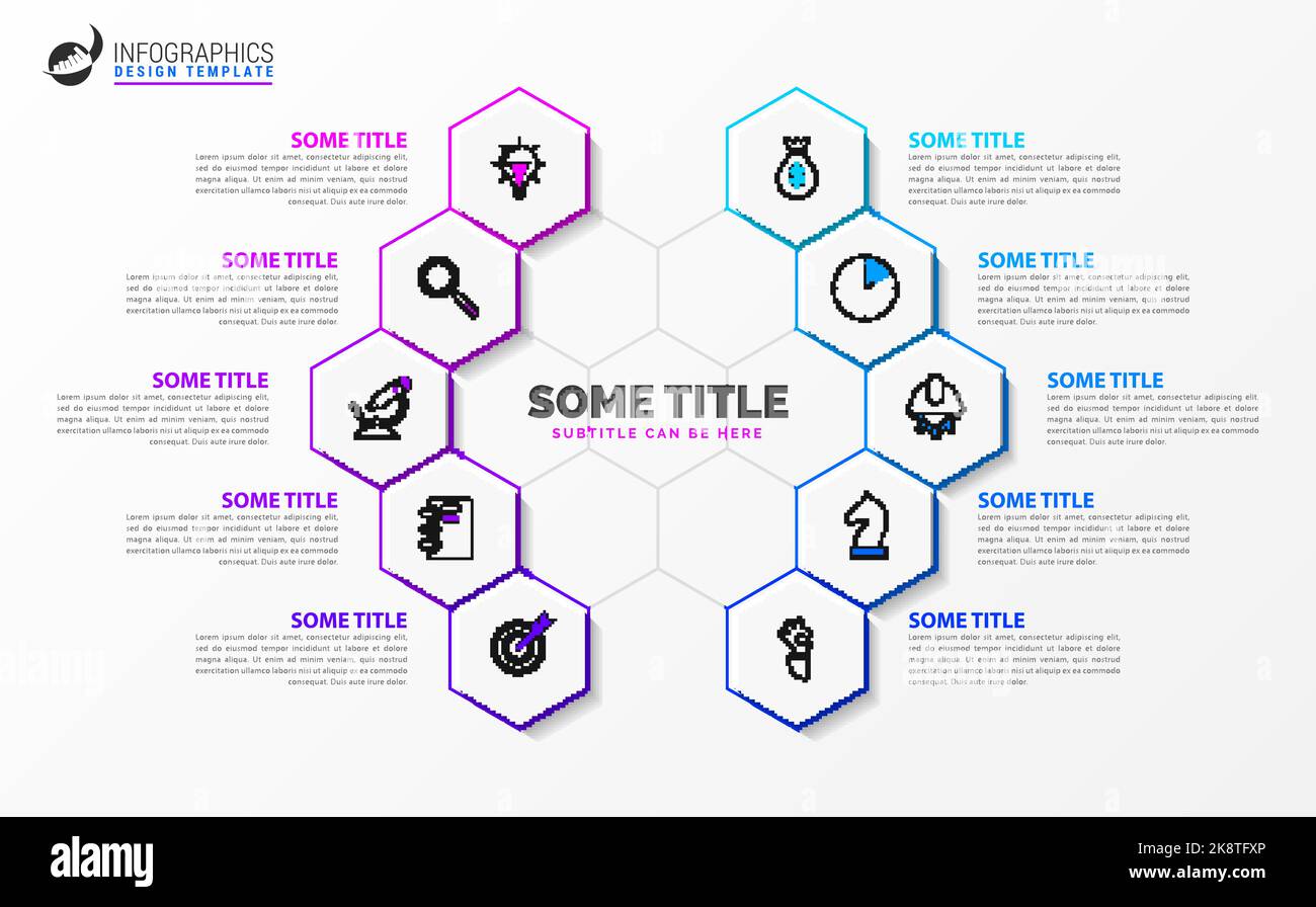 Infographic design template. Creative concept with 10 steps. Can be ...