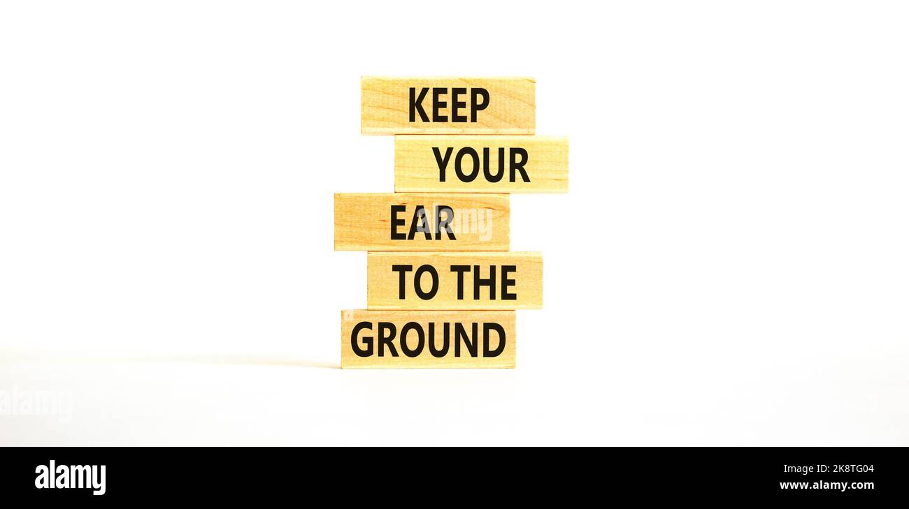 Keep your ear to the ground symbol. Concept words Keep your ear on the ...