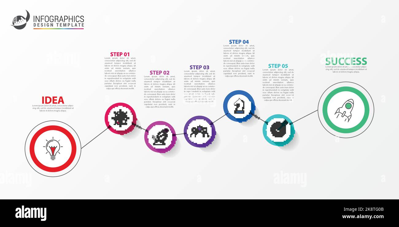 Infographic design template. Creative concept with 7 steps. Can be used ...