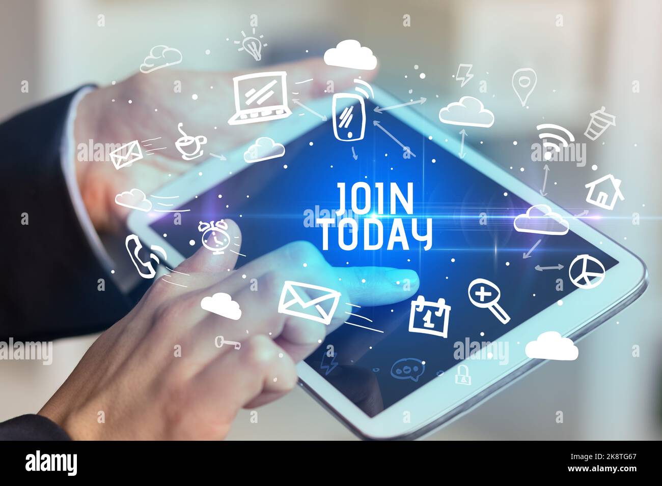 Close-up Of A Person Using Social Networking Stock Photo - Alamy