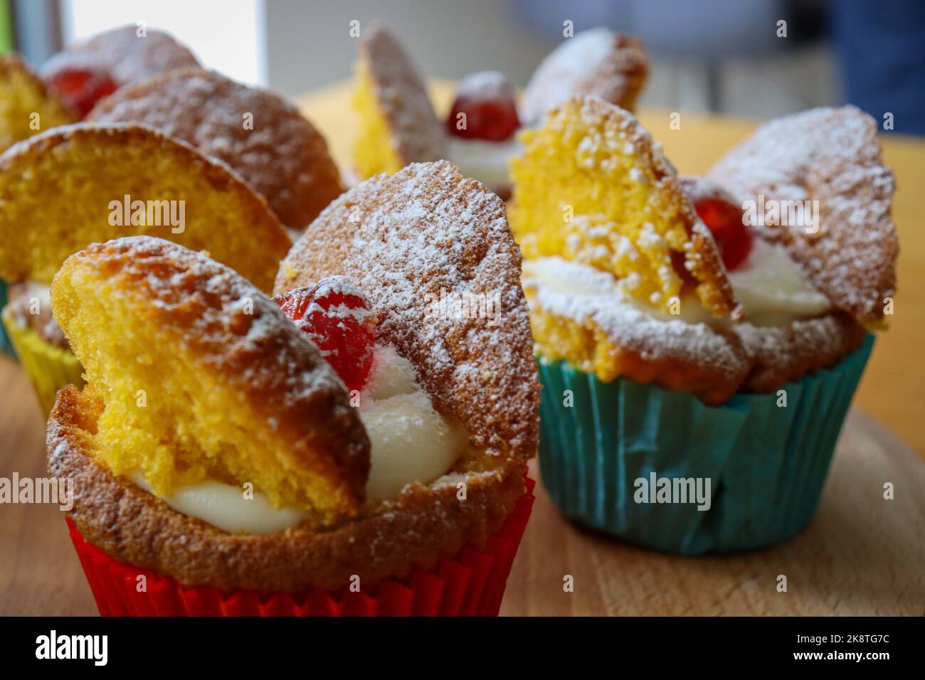 Cup cake cherry top hi-res stock photography and images - Alamy