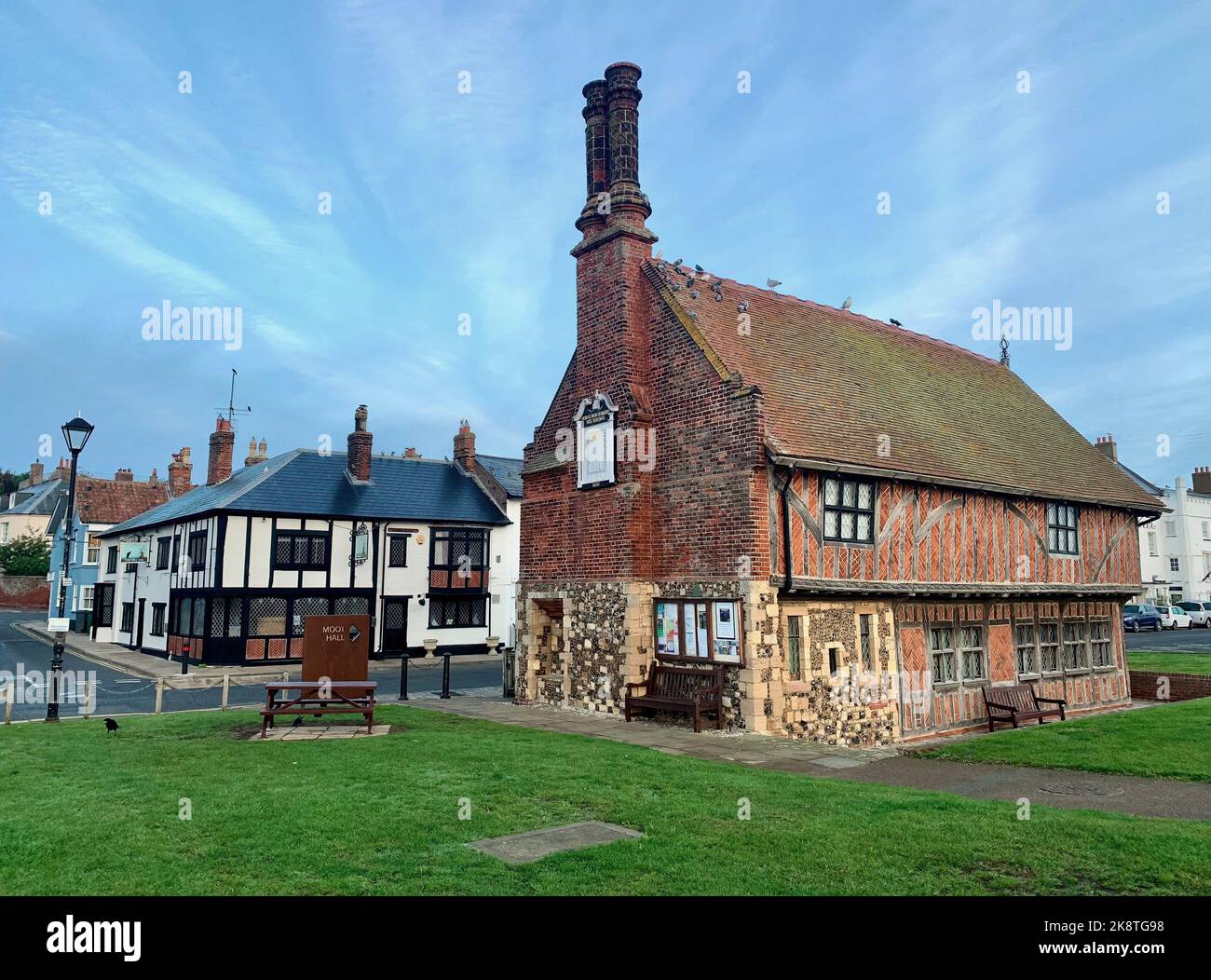 The historic Moot Hall buildings in Aldeburgh, Suffolk, UK Stock Photo ...