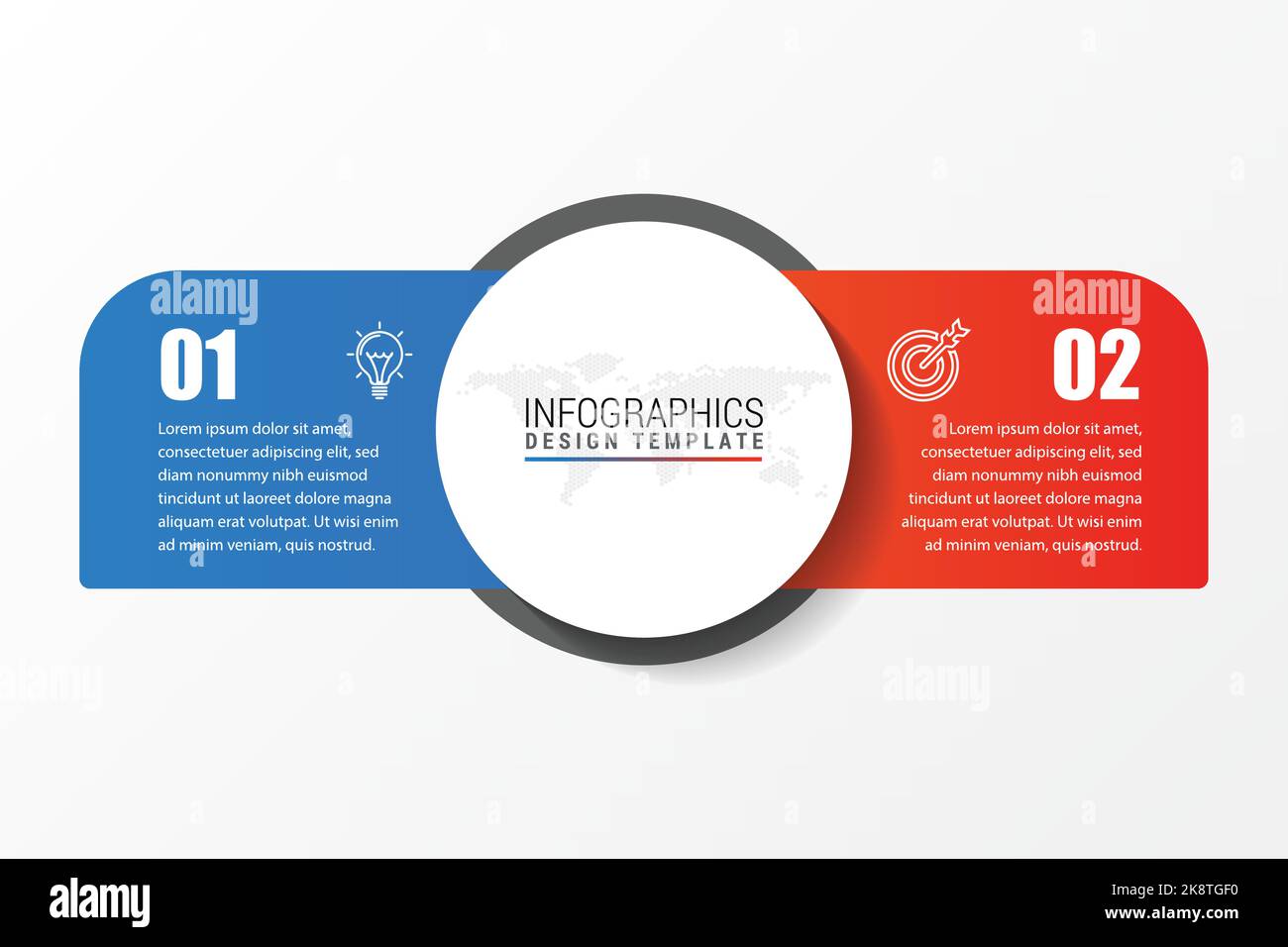 Infographic design template. Creative concept with 2 steps. Can be used ...