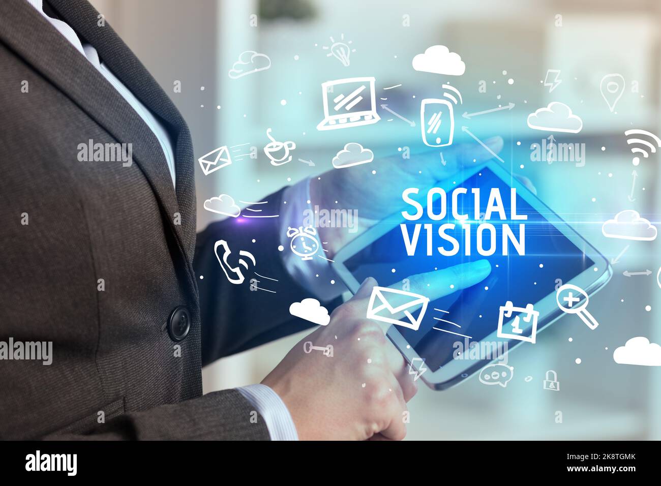 Close-up Of A Person Using Social Networking Stock Photo - Alamy