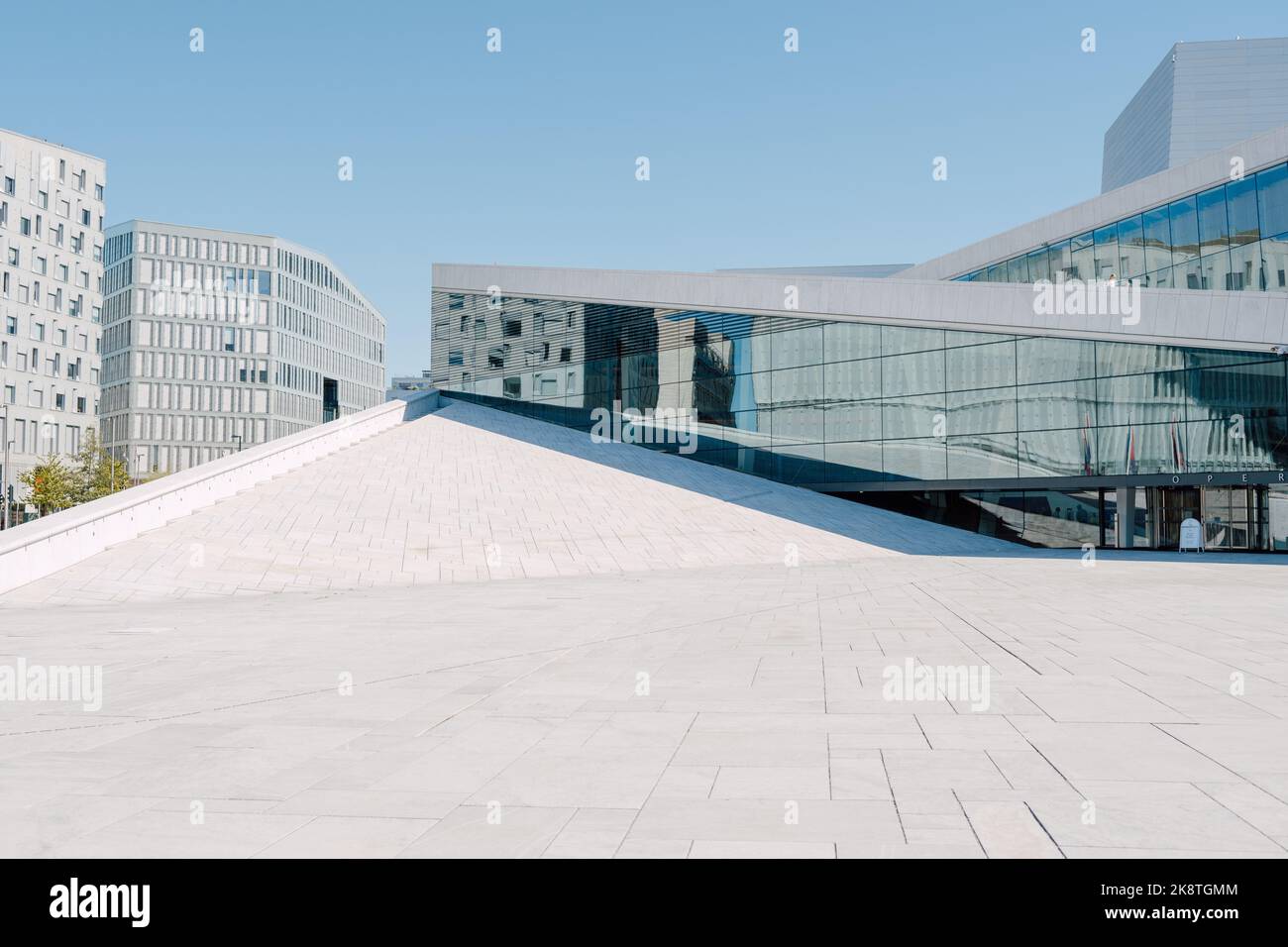 The Oslo Opera House with glass architecture Stock Photo - Alamy