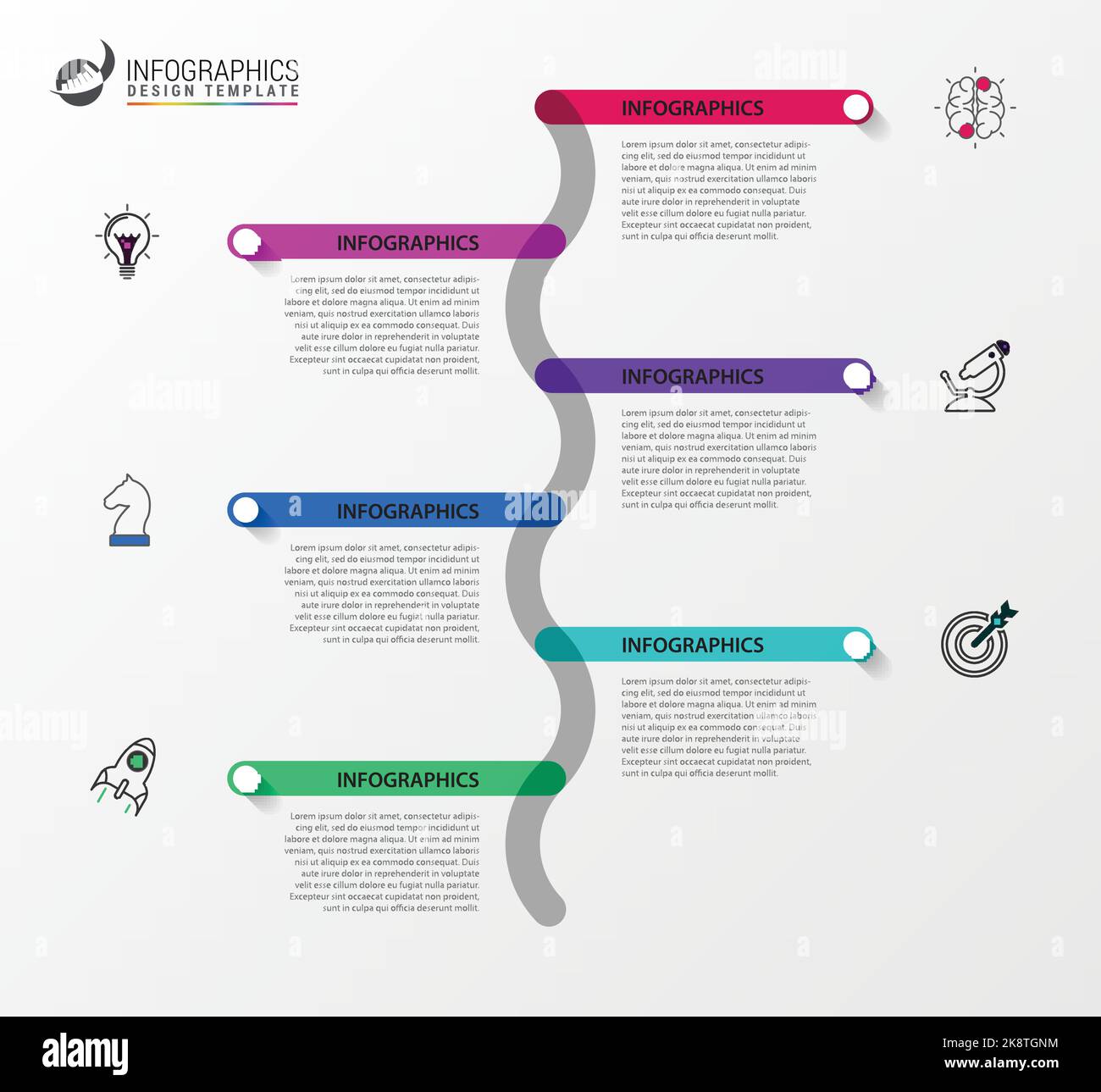 Infographic Design Template Timeline Concept With 6 Steps Can Be Used For Workflow Layout
