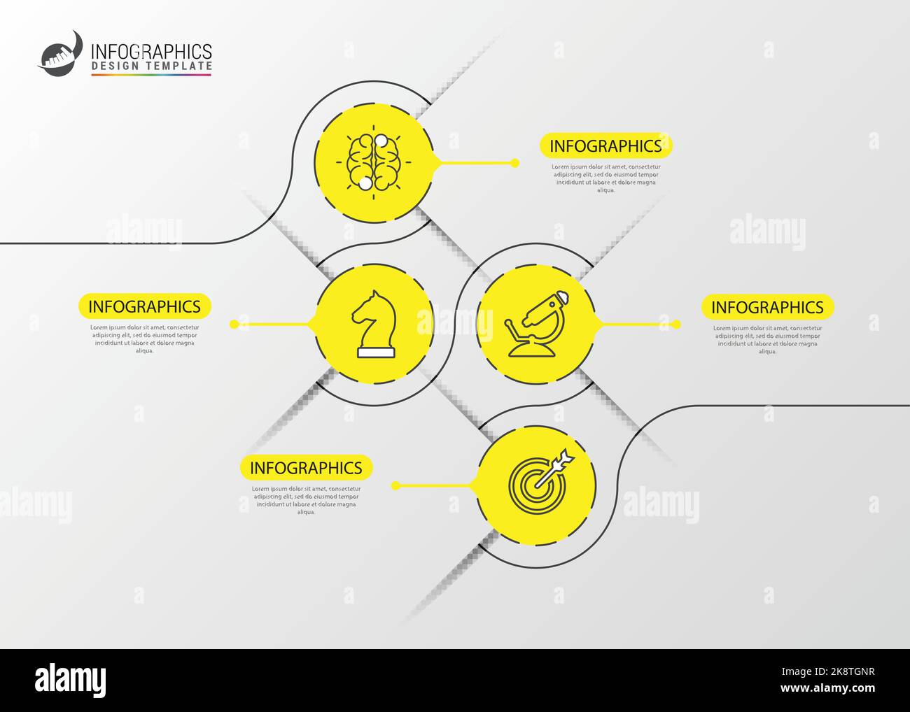 Infographic Design Template Timeline Concept With 4 Steps Can Be Used For Workflow Layout