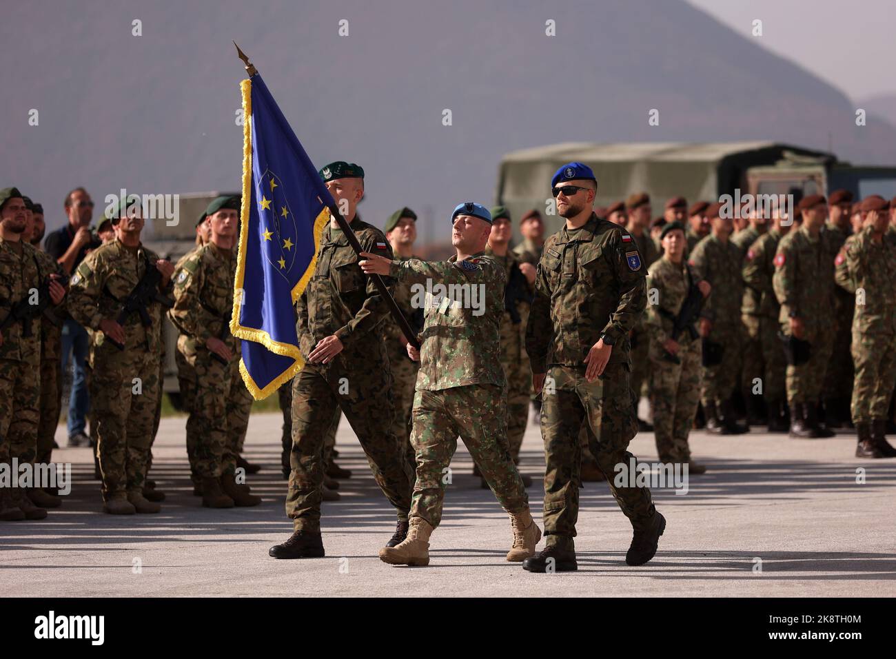 Soldiers are seen during the exercise "Rapid Response 2022", which is ...