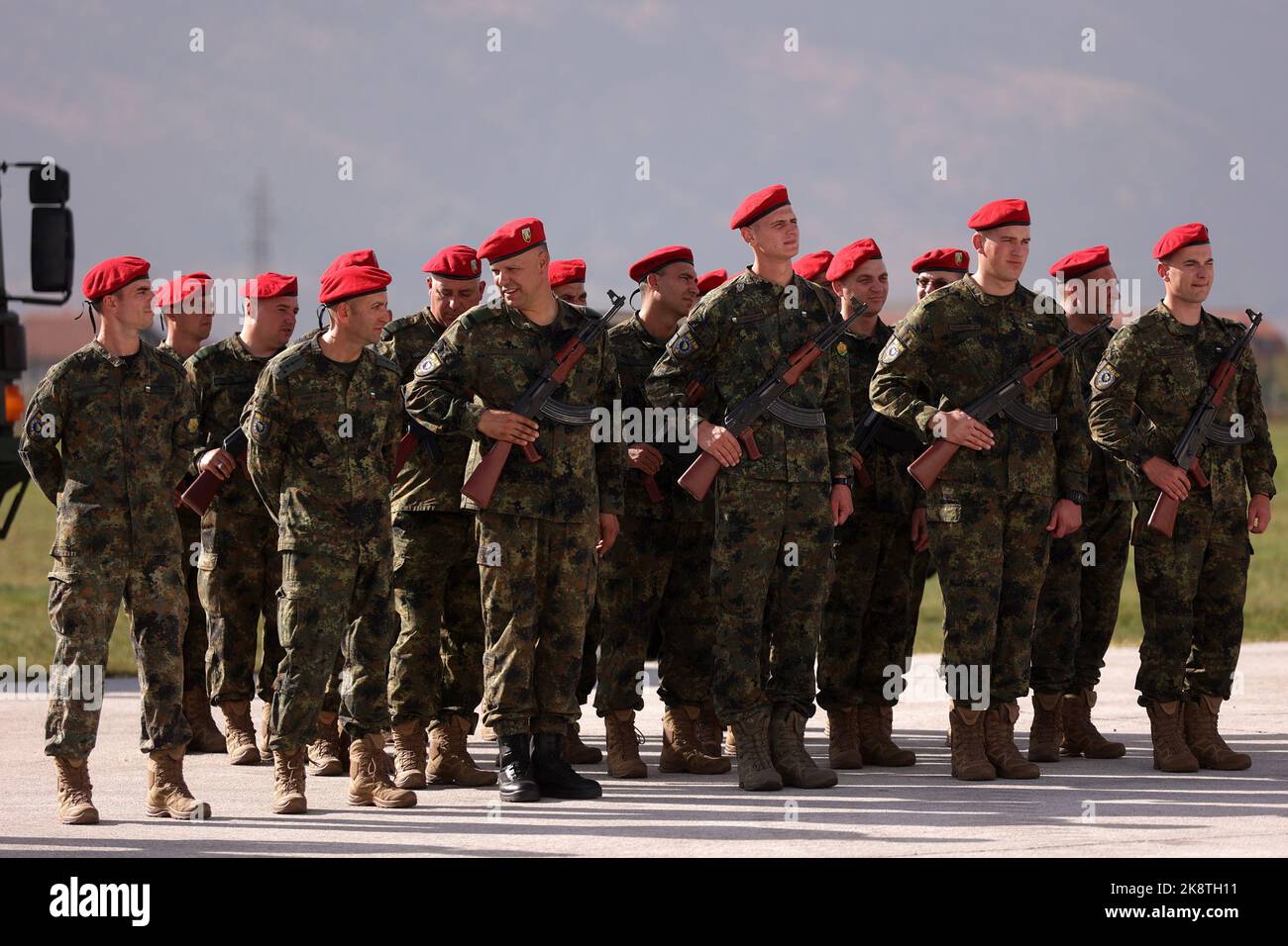 Soldiers are seen during the exercise "Rapid Response 2022", which is ...