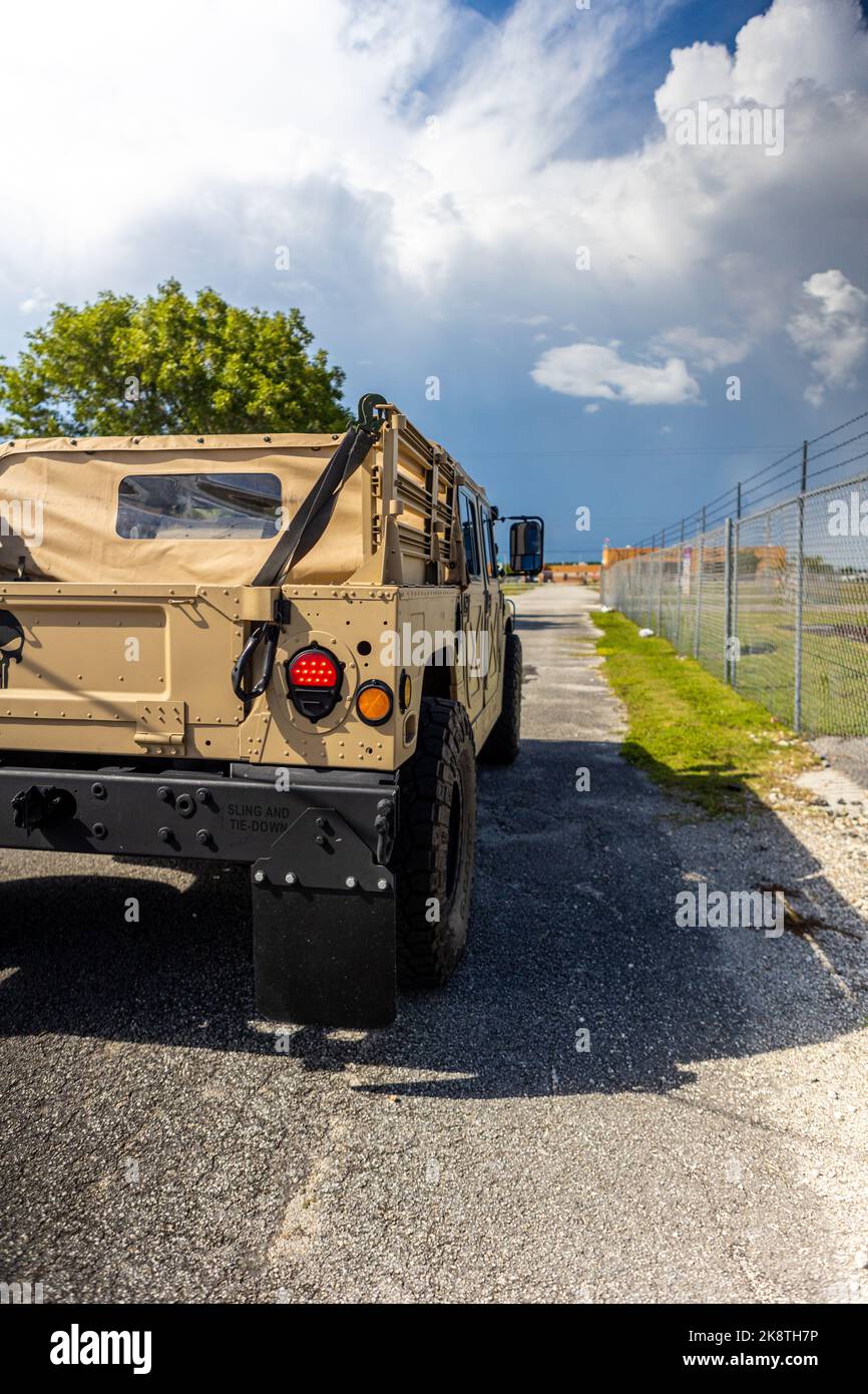 Rear view of army truck hi-res stock photography and images - Alamy