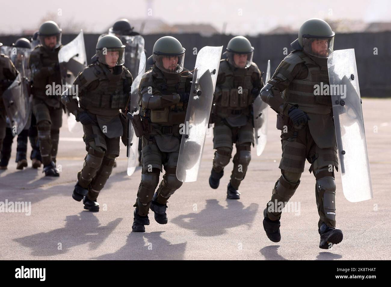 Soldiers are seen during the exercise "Rapid Response 2022", which is ...