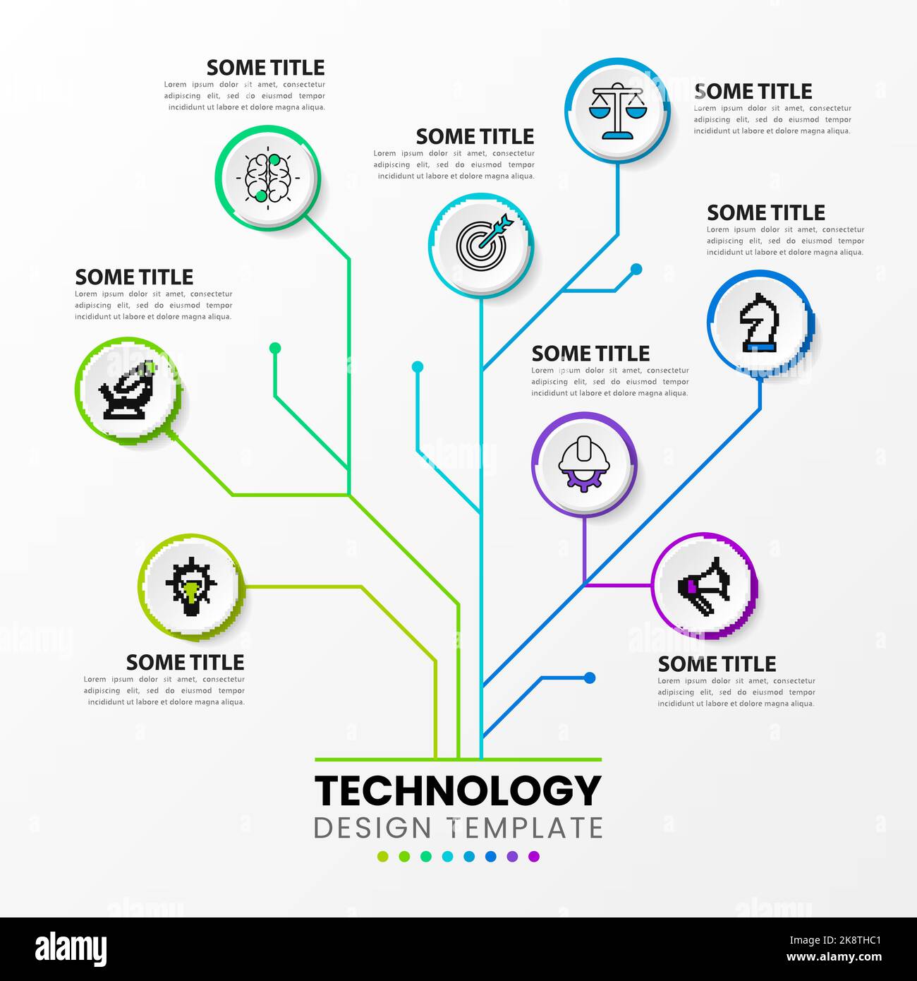 Infographic design template. Technology concept with 8 steps. Can be ...