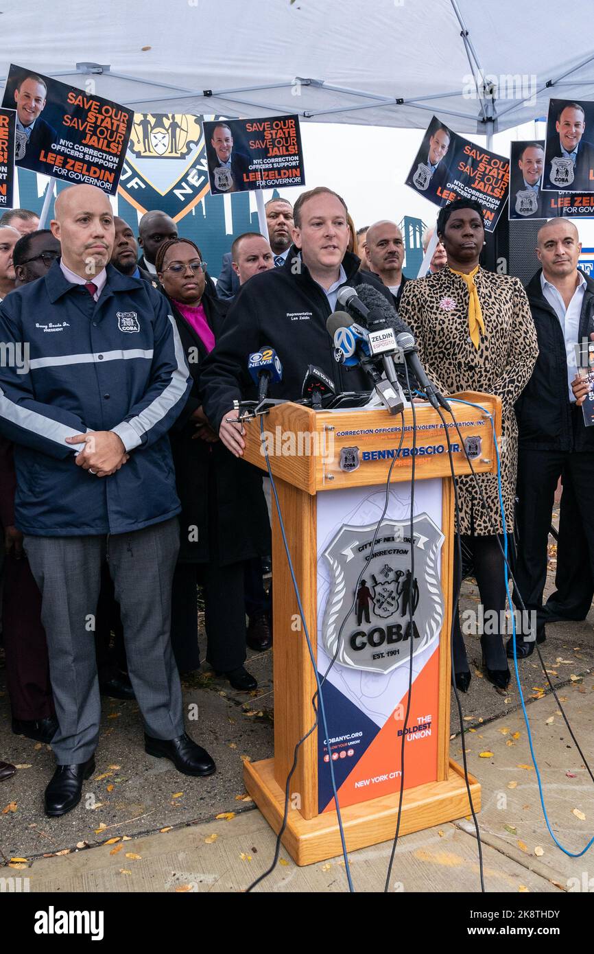 New York, USA. 24th Oct, 2022. Congressman Lee Zeldin thanks NYC ...