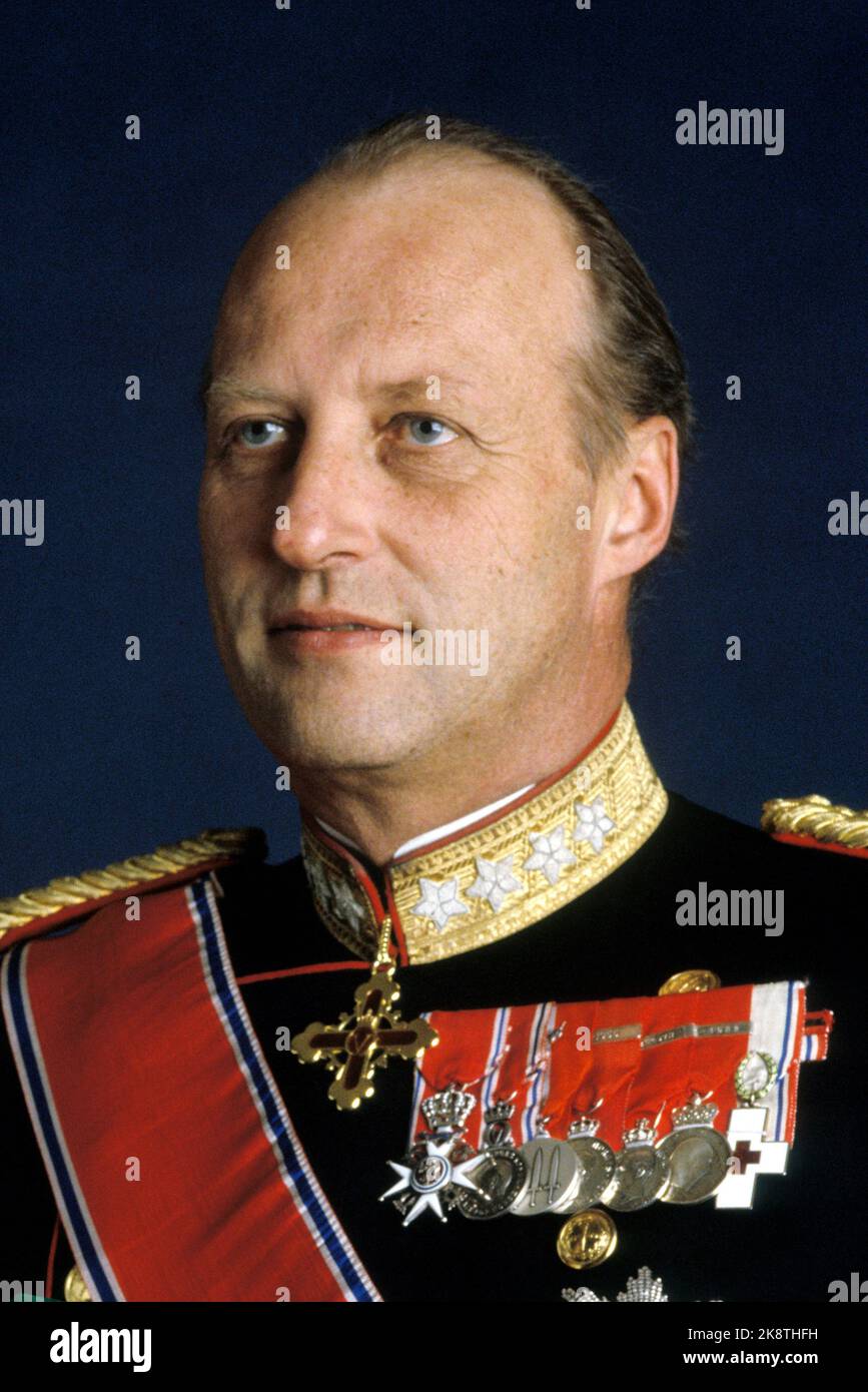 Oslo 19870119 Crown Prince Harald photographed in Gallauniform at the ...