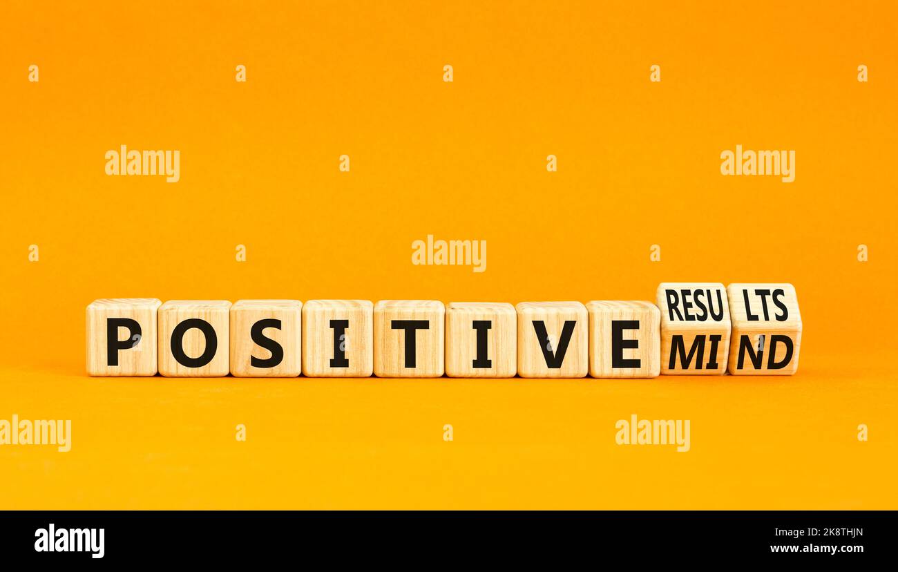 Positive results and mind symbol. Concept words Positive results or ...