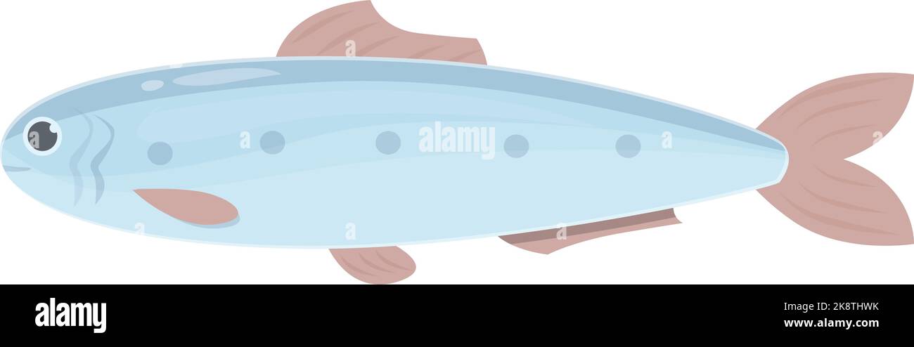 Dry sardine icon cartoon vector. Seafood ocean. Sea fish Stock Vector ...