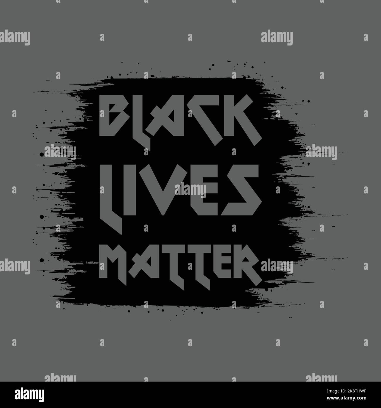 Black Lives Matter. Protest Banner about Human Right of Black People in ...