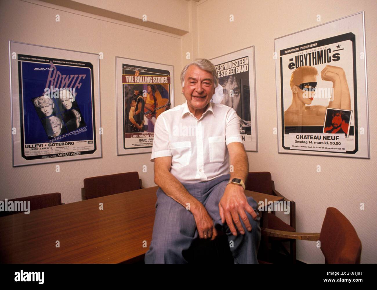 Oslo 19880803 Impressario Gunnar Eide. Interview situation with concert ...