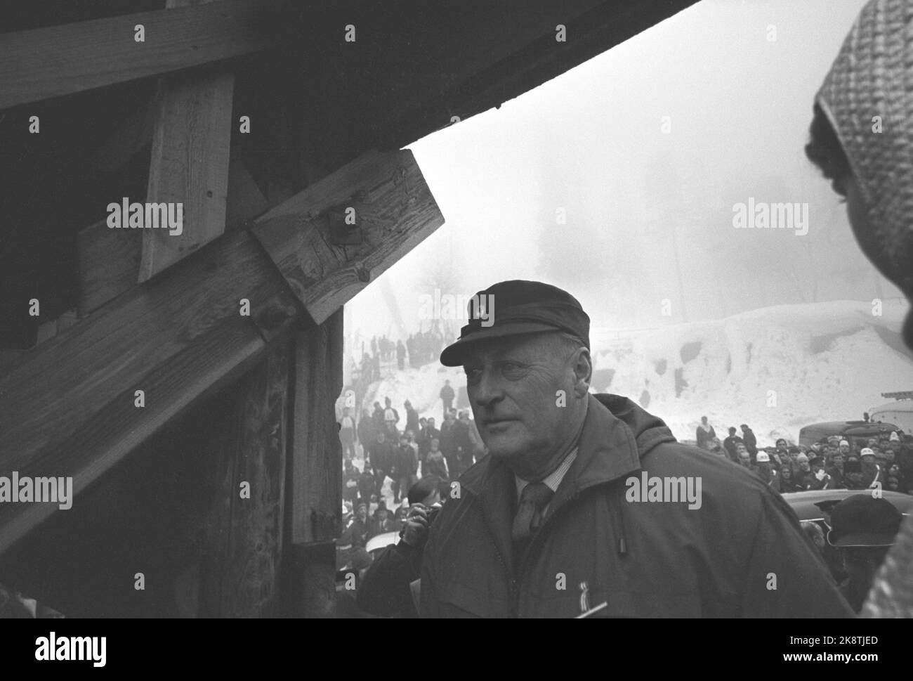 Oslo, Holmenkollen March 11, 1967. Here King Olav Holmenkollbakken ...