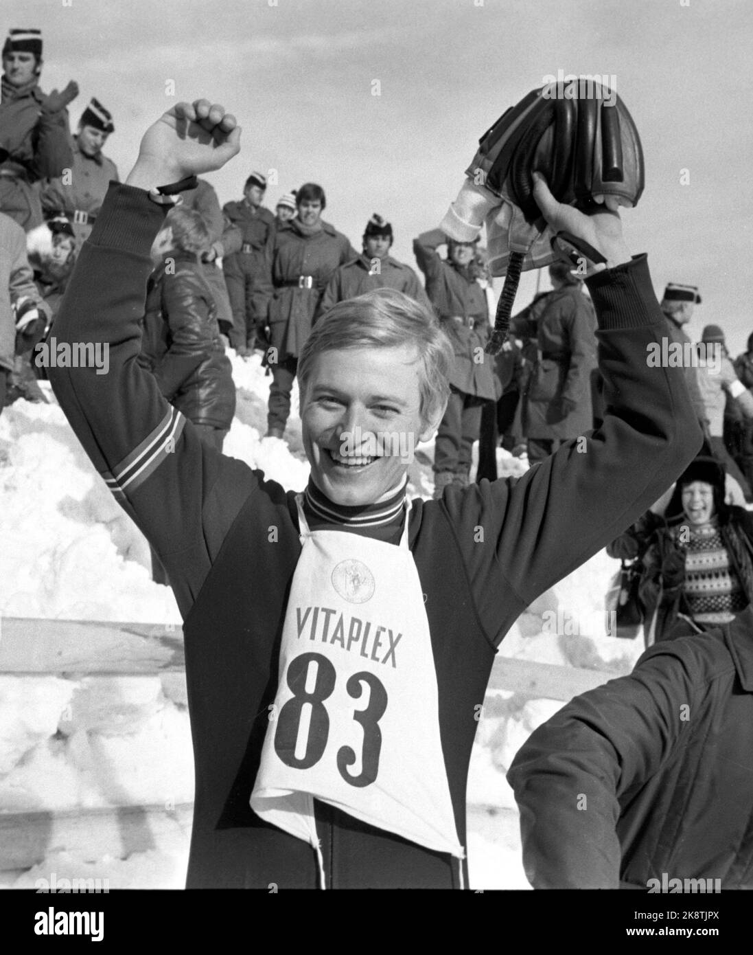 Oslo 19720318. Holmenkollrennet 1972. In the picture a happy Ingolf ...