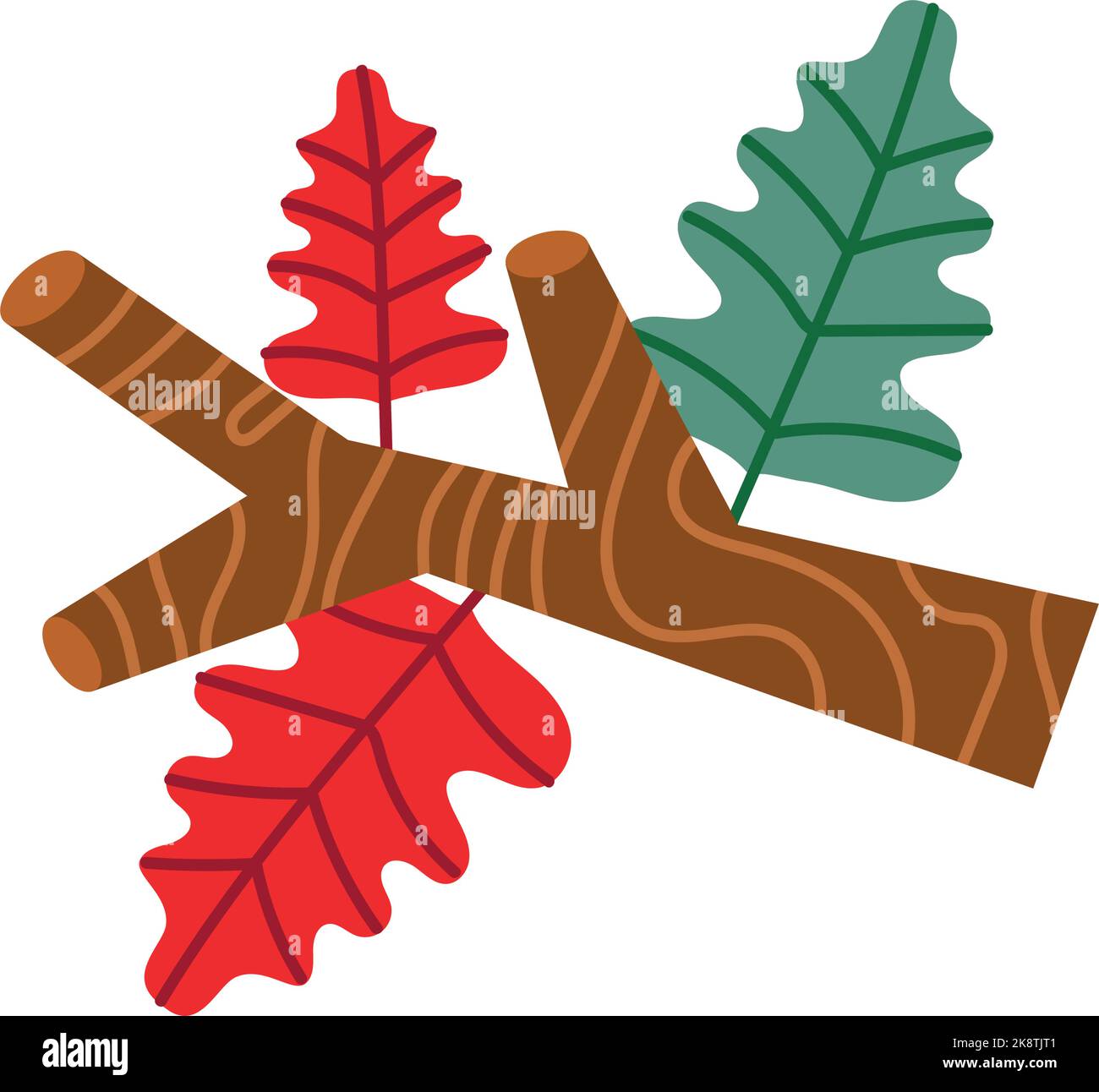 branch tree with autumn leafs icon Stock Vector Image & Art - Alamy