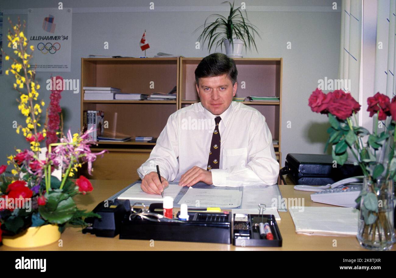 Lillehammer 19890405: Head of Information during the Lillehammer Gunnar ...