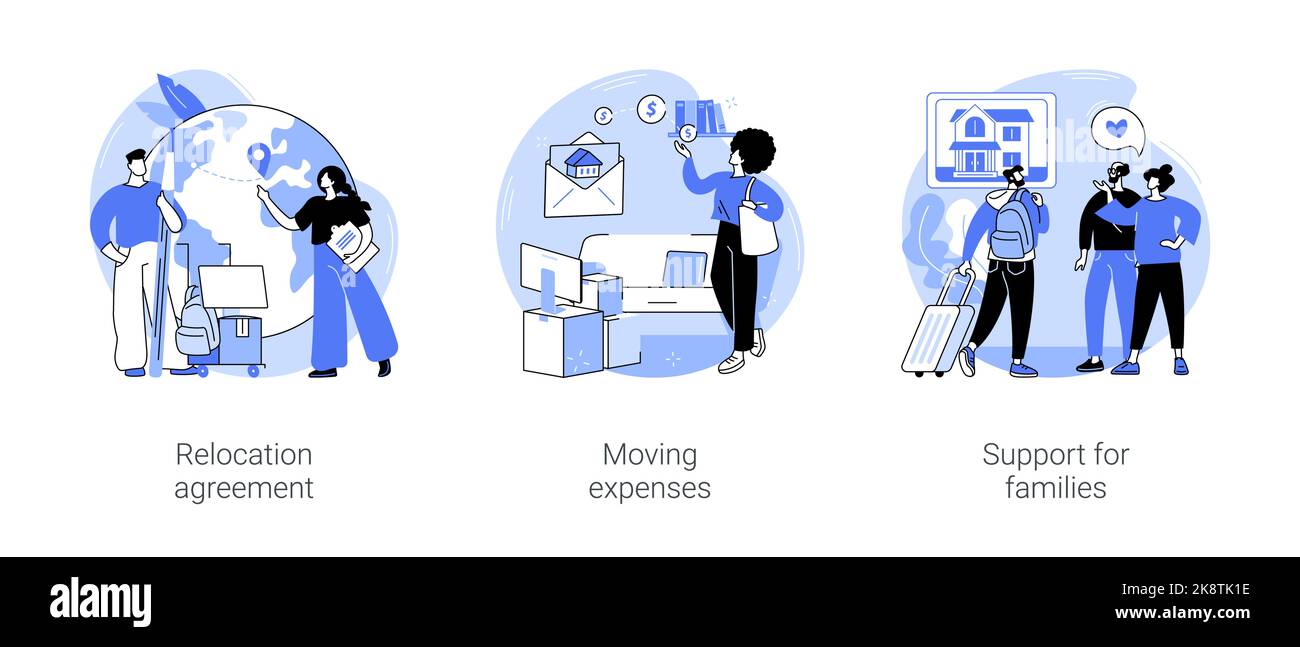 IT specialist relocation isolated cartoon vector illustrations se Stock ...