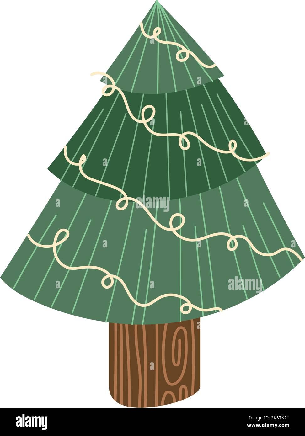 christmas tree with lights icon Stock Vector Image & Art - Alamy