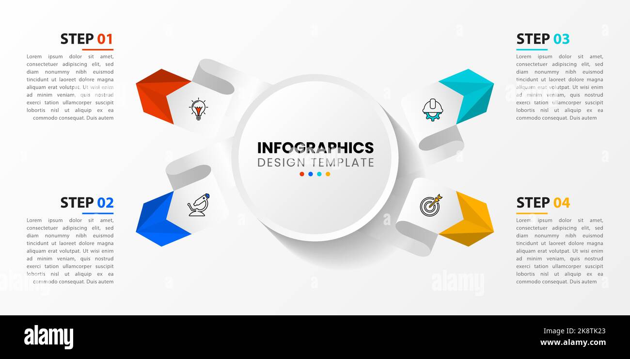Infographic design template. Creative concept with 4 steps. Can be used ...