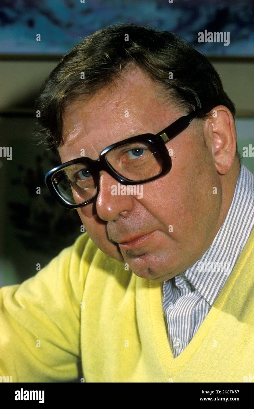 Oslo 1985 Pianist Kjell Bäckelund, portrait. Photo Erik Thorberg / NTB ...