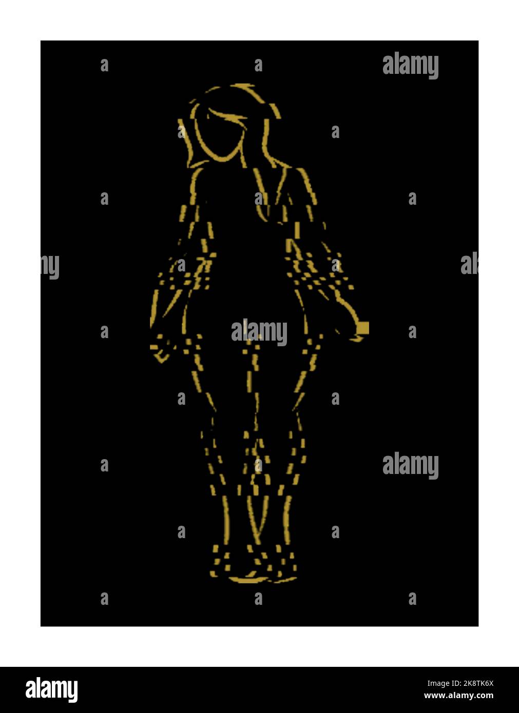 Golden girl digital printable art Stock Photo - Alamy