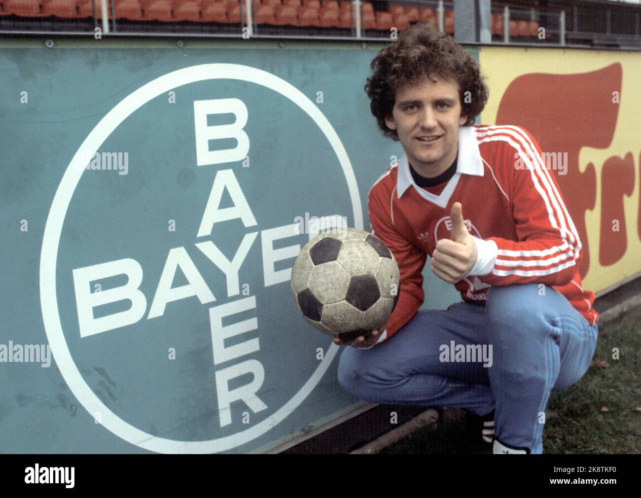 Norwegian footballer Arne Larsen Økland photographed in Germany ...