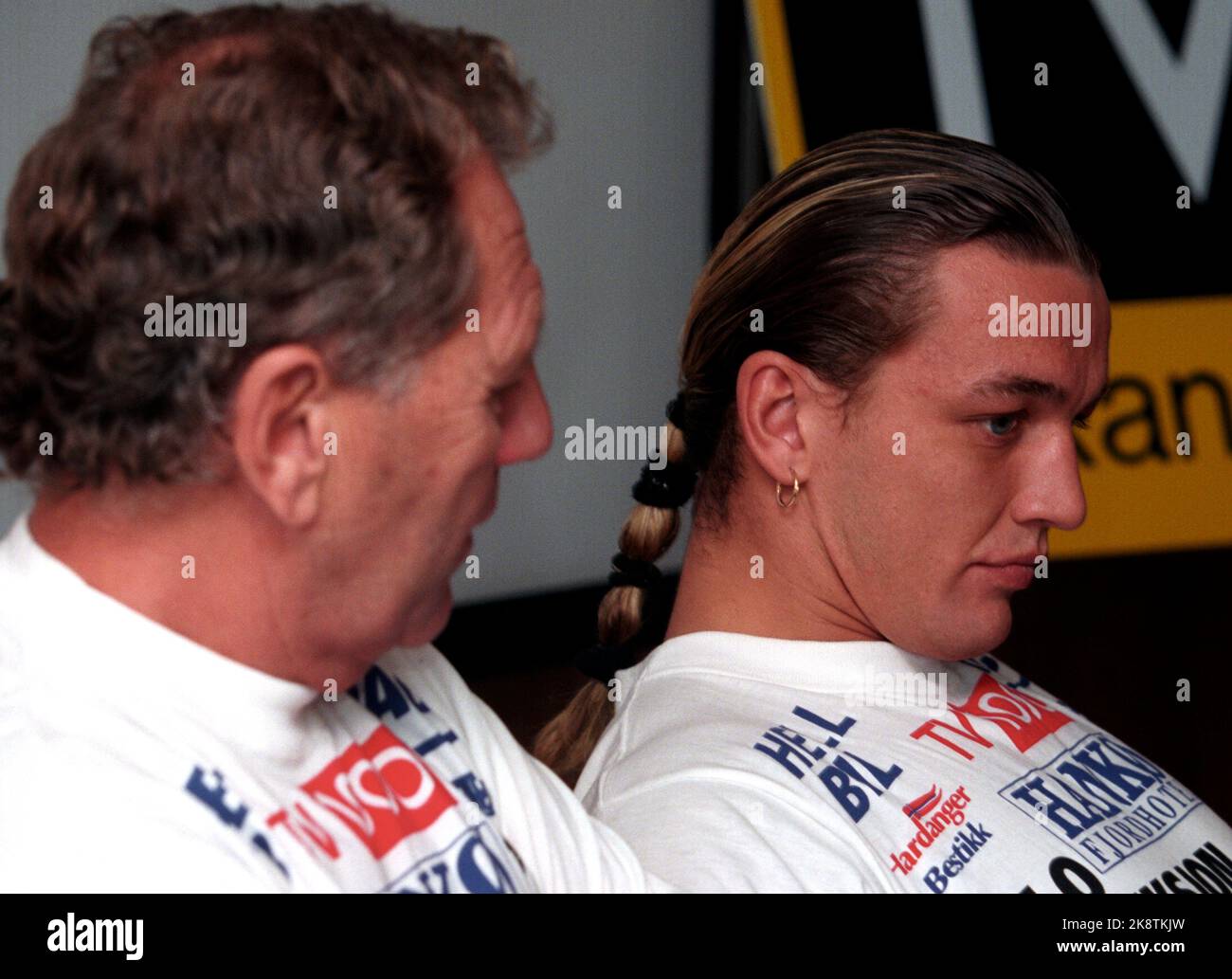 Oslo September 26, 1997. Boxes Ole Klemetsen with his father John ...