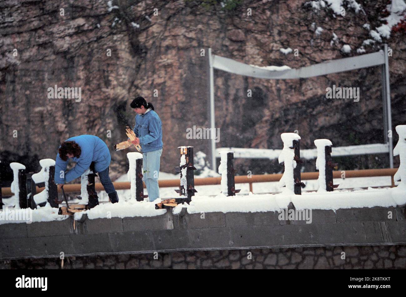 Sarajevo. Yugoslavia. Norcisa Keccija, one of Sarajevo's many widows ...