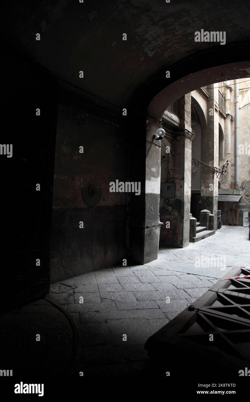 Back alley in naples italy hi-res stock photography and images - Alamy