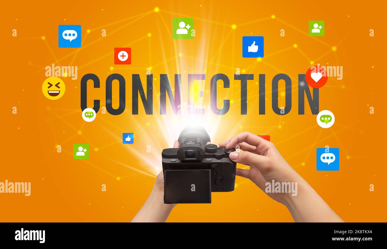 Using camera to capture social media content Stock Photo - Alamy