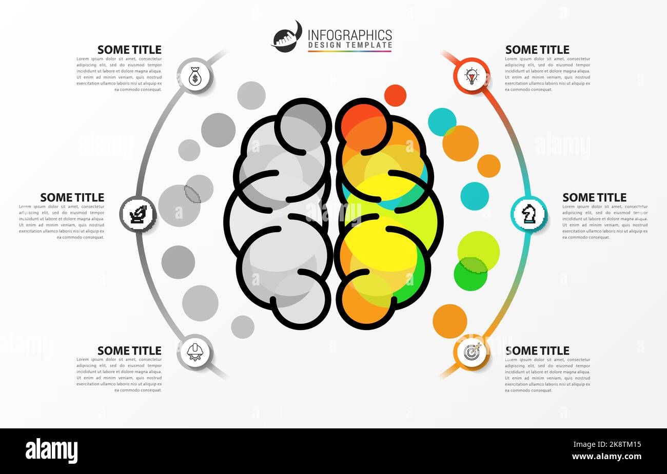 Infographic design template. Creative concept with 6 steps. Can be used for workflow layout ...