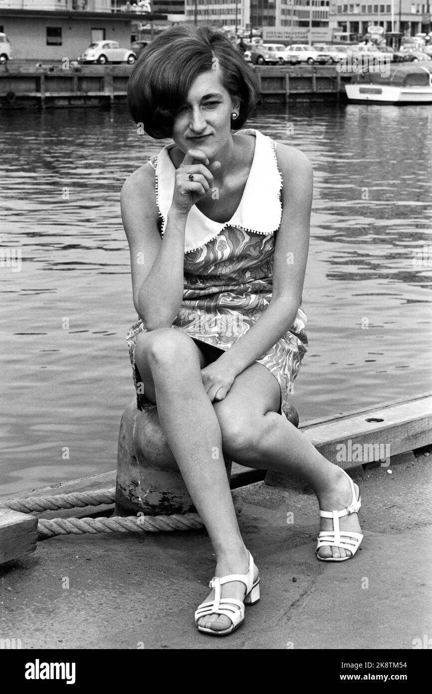 Oslo May 1970 Almost 20 -year -old Sissel Rønbeck sits on the Council ...