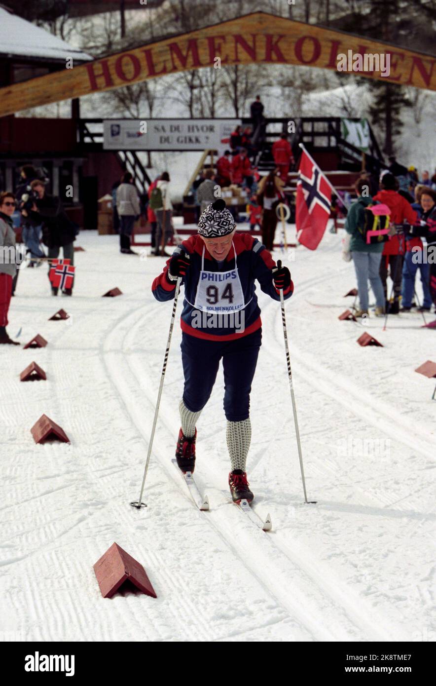 Oslo March 18, 1994. Politician Kåre Kristiansen (kr.f.) under the ...