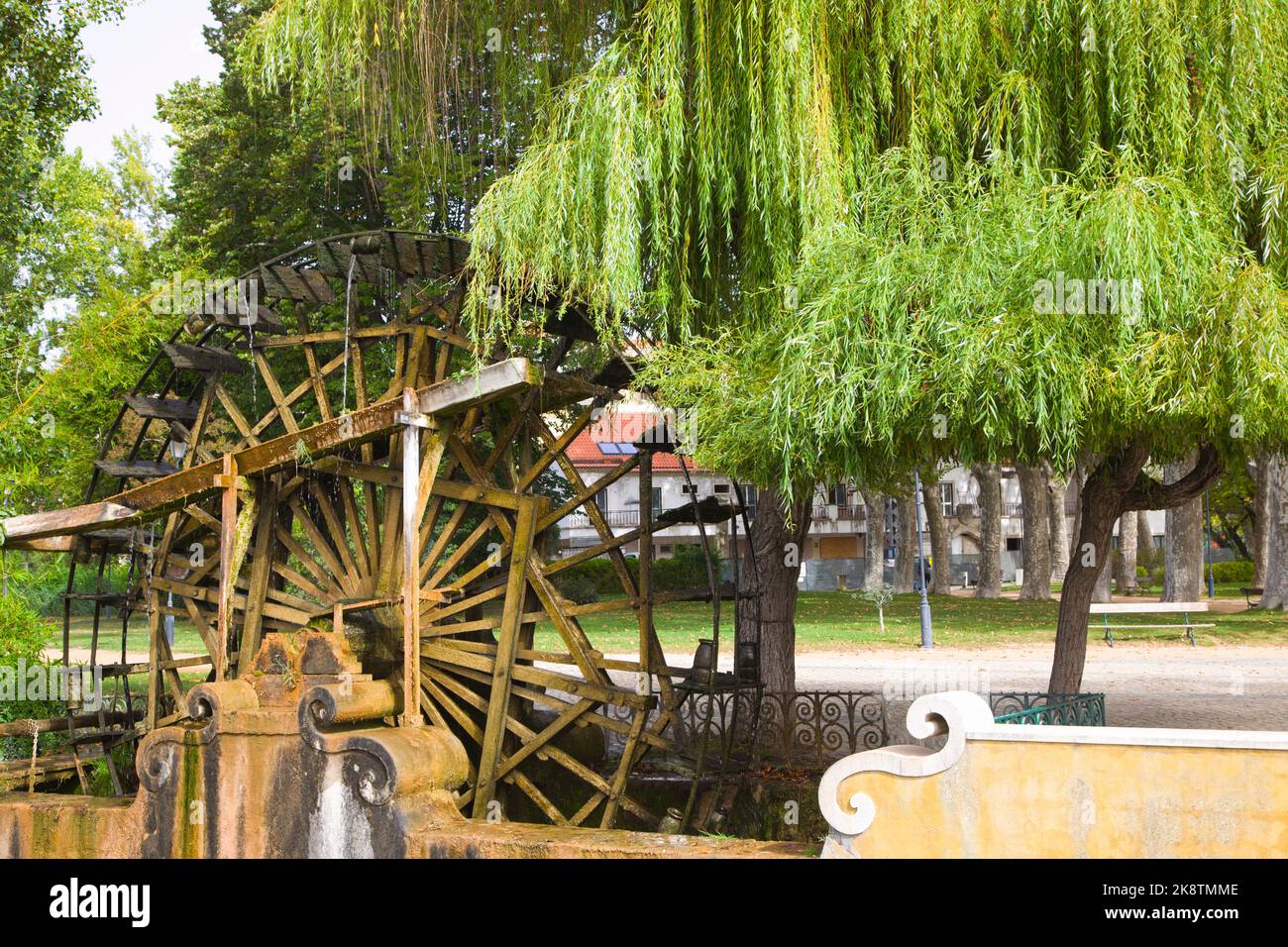 Portugal, Tomar, old water wheel Stock Photo - Alamy