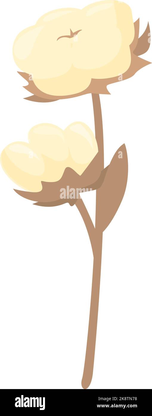 Fabric cotton icon cartoon vector. Pure textile. Natural plant Stock ...