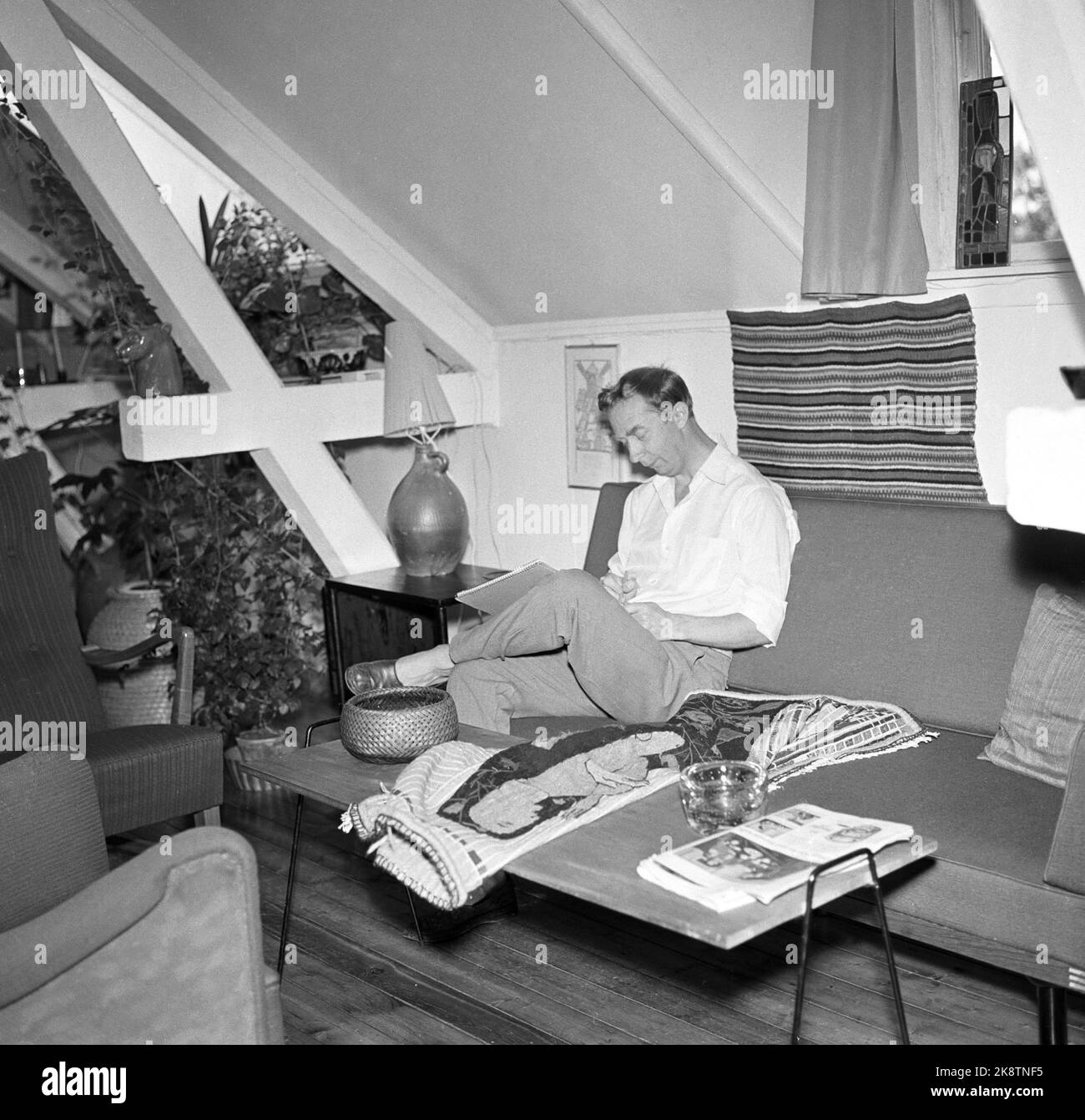 Textile artist torvald moseid 1917 2000 photo hi-res stock photography ...