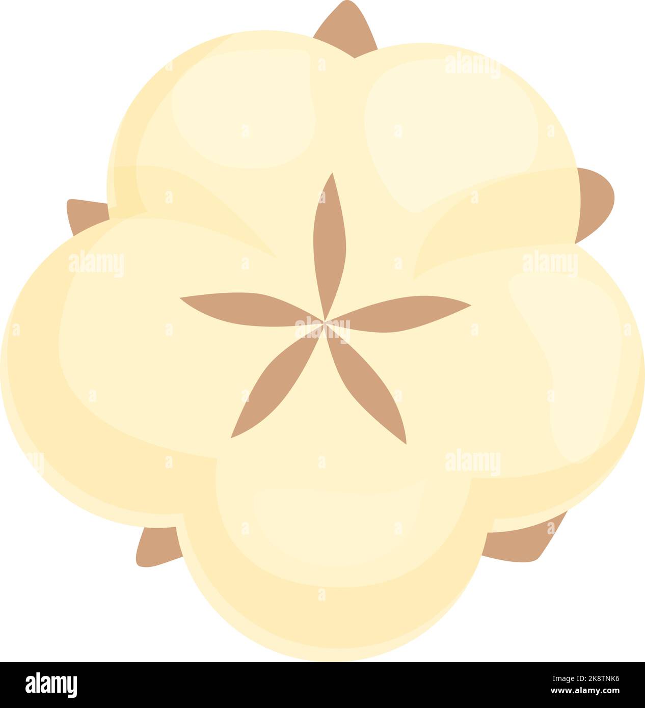 Cotton ball icon cartoon vector. Organic plant. Natural pure Stock ...
