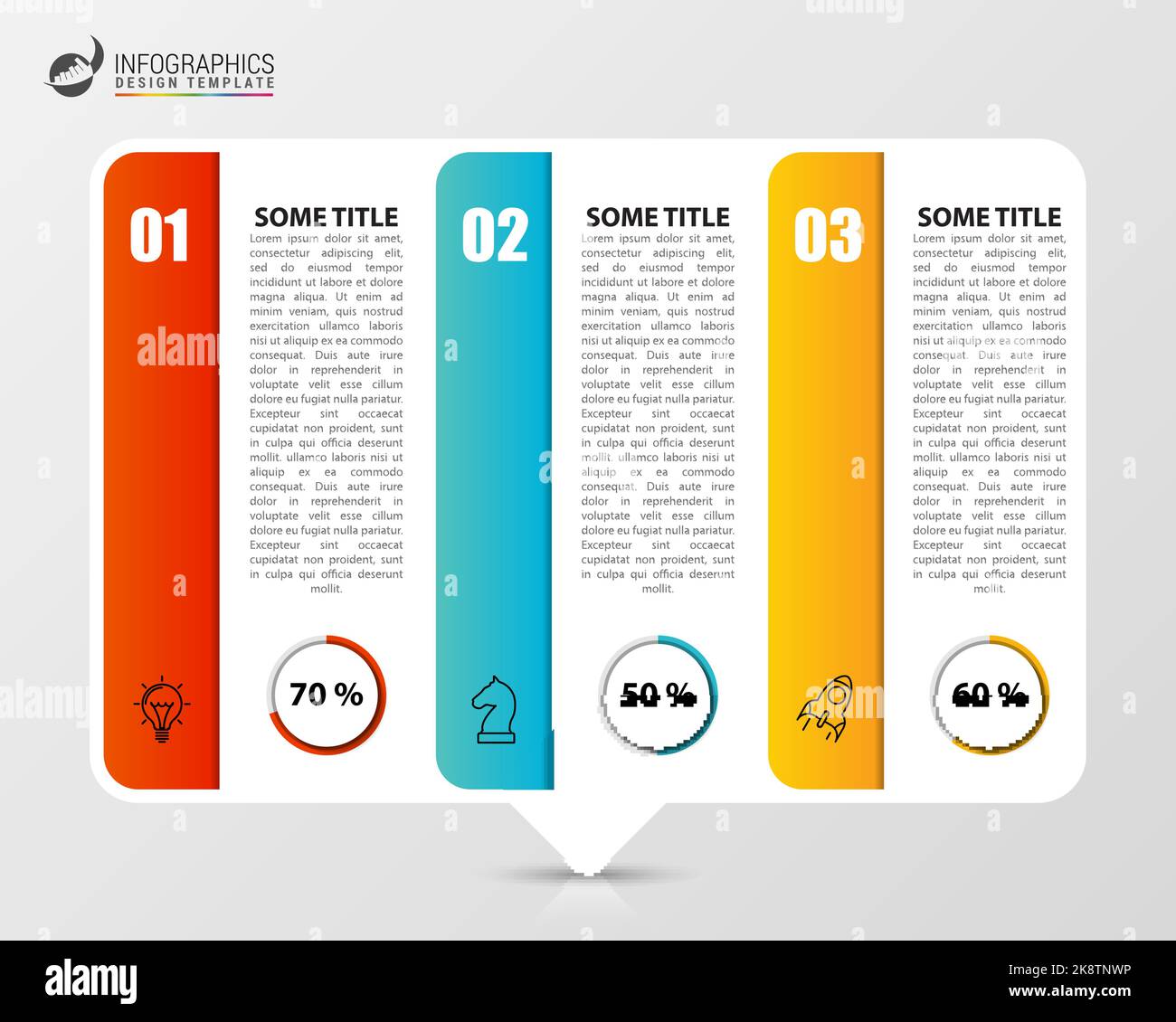 Infographic design template. Creative concept with 3 steps. Can be used ...