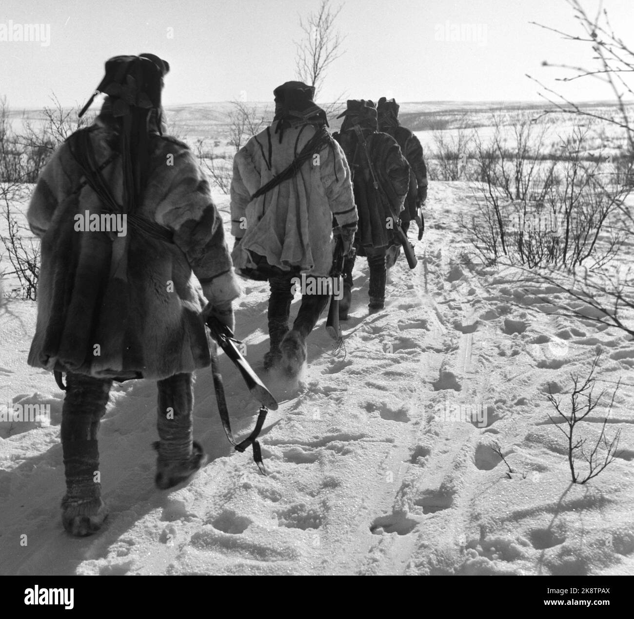 Current winter firearm guns military exercises sami men hi-res stock ...