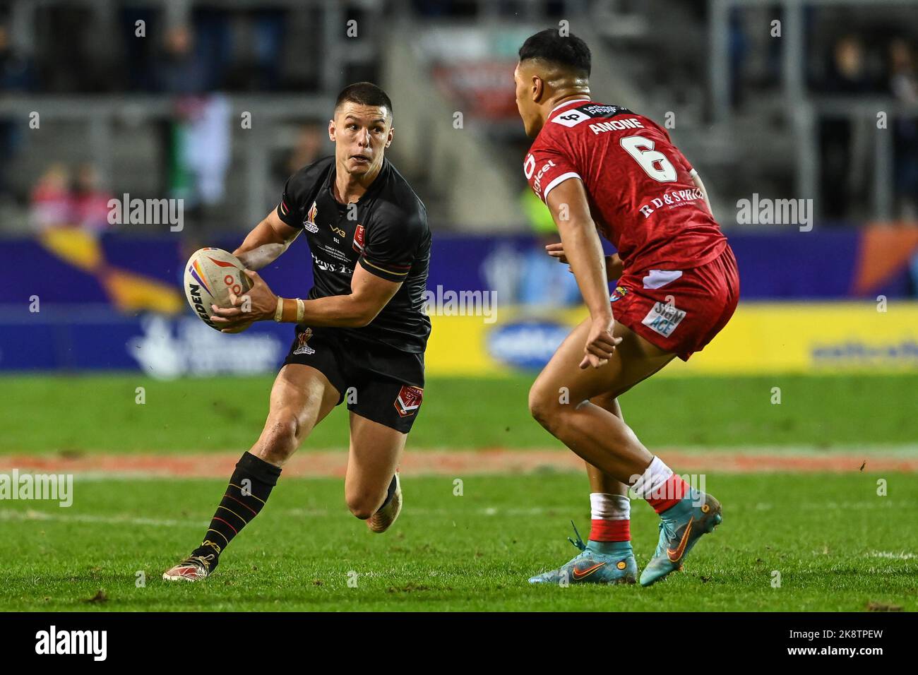 Josh Ralph of Wales in action during the Rugby League World Cup 2021 ...