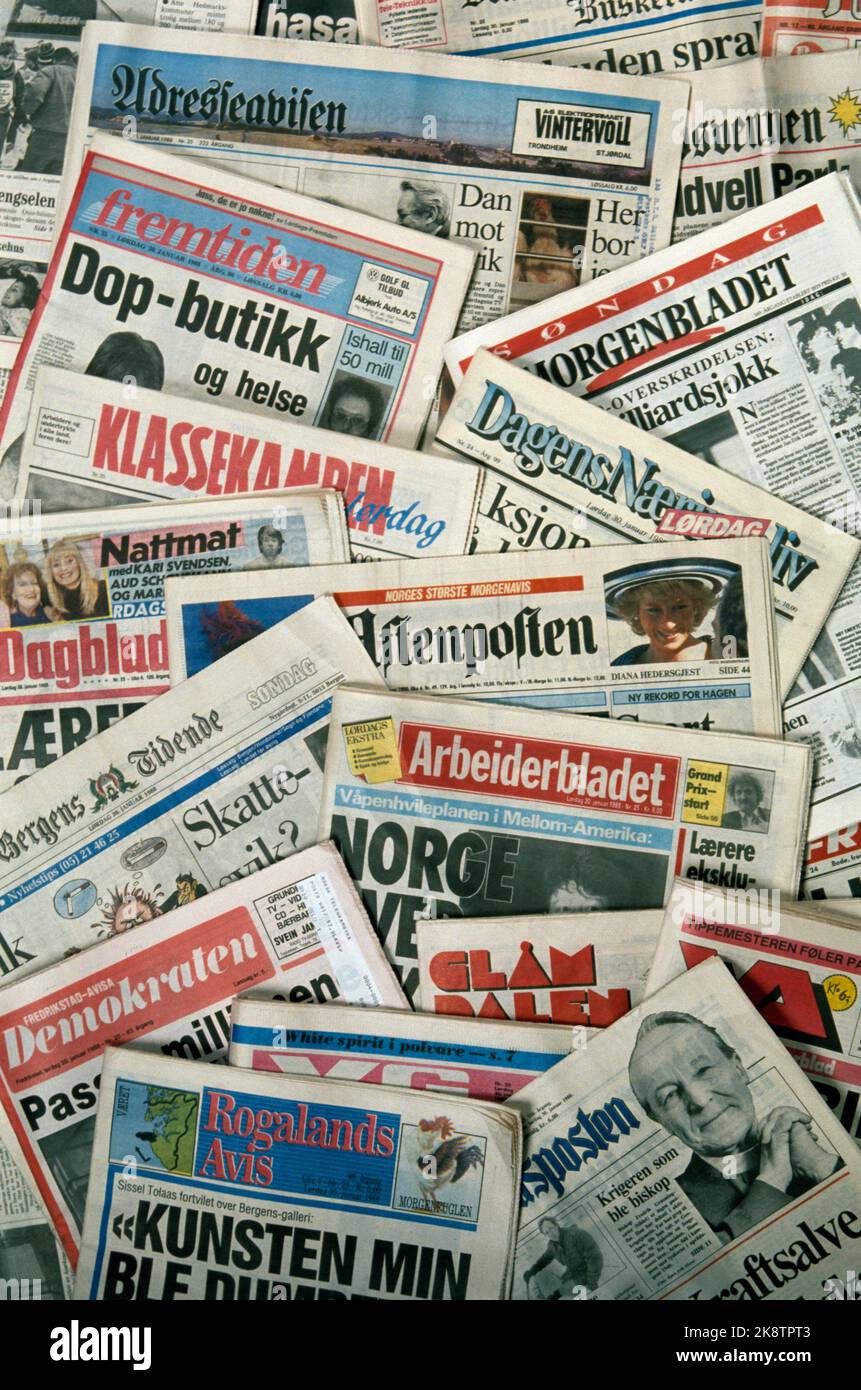 Oslo 1988 norwegian newspapers hi-res stock photography and images - Alamy